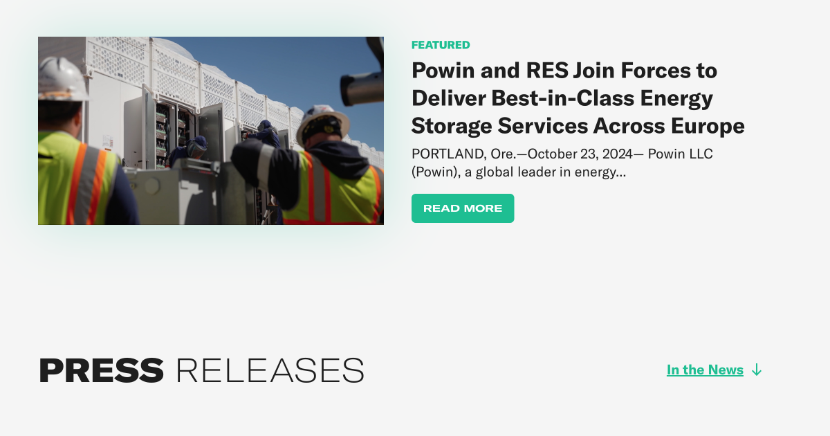Powin Press Releases & News: Latest Updates | Powin